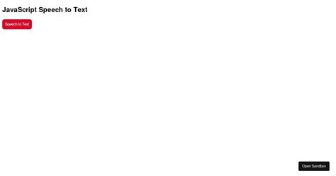 Javascript Speech Conversion Codesandbox
