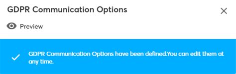 Gdpr Communication Options