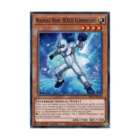 Nouveau Néos HÉros Élémentaire Blc1 Fr138 Carte Yu Gi Oh à L