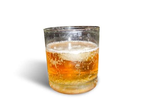 Premium Photo Close Up Of Beer Glass Against White Background