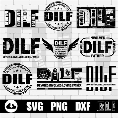 Dilf Devoted Involved Loving Father Svg Bundle Daddy Funny Humor