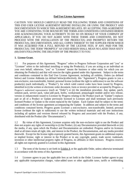 Openedge Eula Pdf License Contractual Term