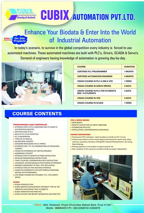 Automation Training Services Automation Training Institutes In India