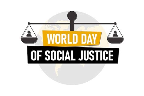 Contexte De La Journée Mondiale De La Justice Sociale Vecteur Premium
