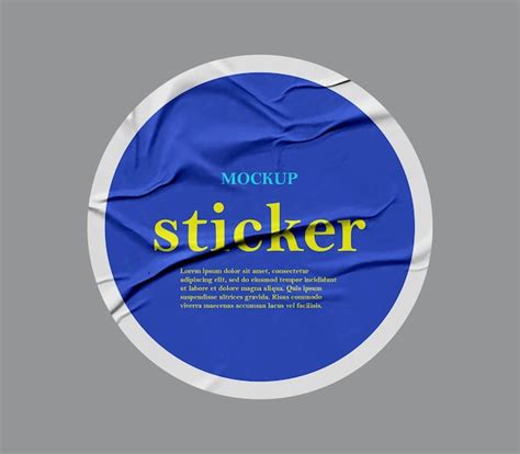 Design De Adesivo Redondo Mockup Psd Psd Premium