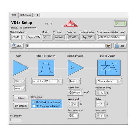 Usb Vibration Monitor Instrument With Fft Muhrak محراك