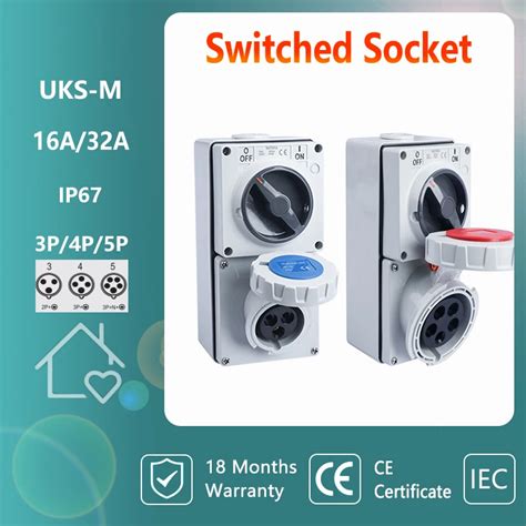 Ip67 Electrical Waterproof Switch Cee Socket 3p 16a Ip66 Isolator
