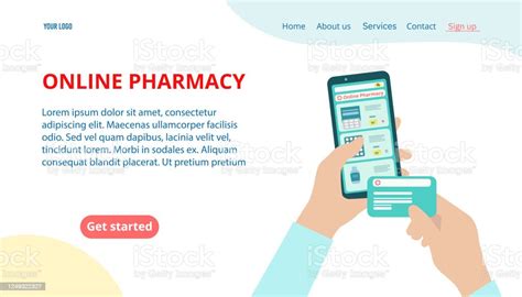 웹 사이트 및 모바일 사이트에 대한 온라인 약국 개념 방문 페이지 템플릿입니다 흰색 배경에 격리된 벡터 그림 약사에 대한 스톡 벡터 아트 및 기타 이미지 Istock