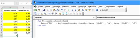 Vba Fonctions Nbsi Et Nbsiens Automate Excel