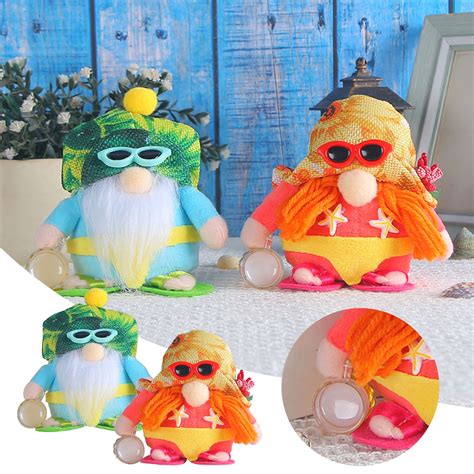Walgrhfr Cute Beach Doll Seaside Bikini No Face Old Man Doll Doll