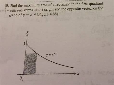 Solved Find The Maximum Area Of A Rectangle In The First Chegg