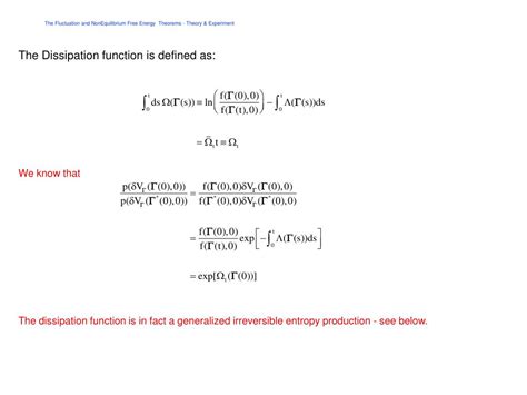 Ppt The Fluctuation And Nonequilibrium Free Energy Theorems Theory And Experiment Powerpoint