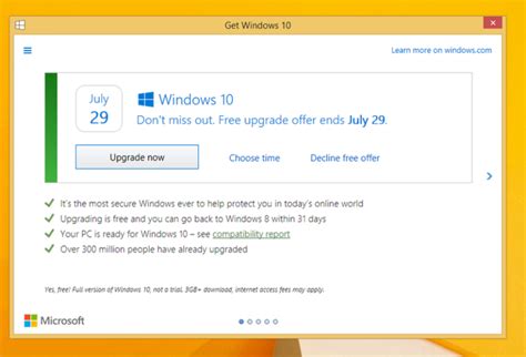 Windows Upgrade Notification Is Getting A Decline Option