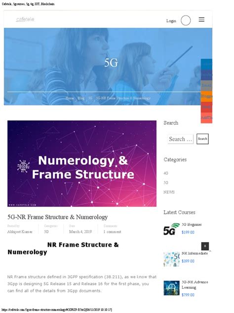 5g Nr Frame Structure And Numerology 4 G Orthogonal Frequency Division Multiplexing