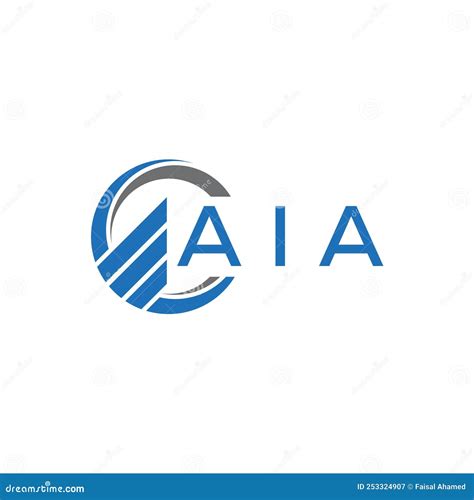 Aia Flat Accounting Logo Design On White Background Aia Creative