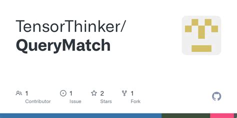 Github Tensorthinkerquerymatch
