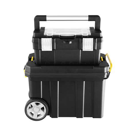 2 In 1 Rolling Tool Box Set Mobile Tool Storage Organizer Tool Plus