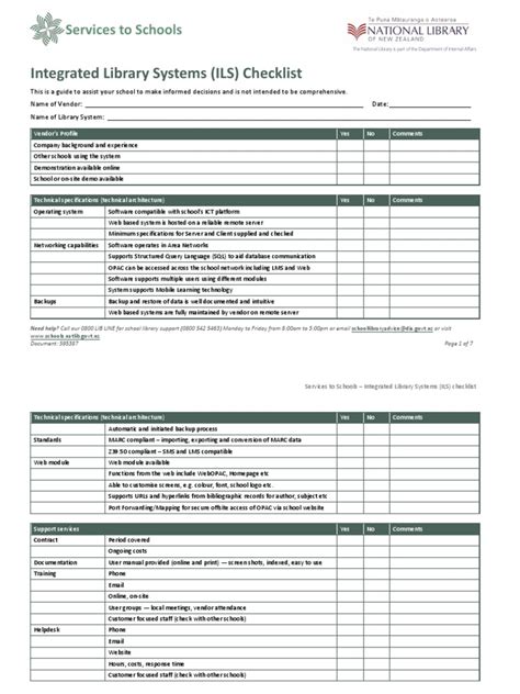 Integrated Library Systems Ils Checklist Download Free Pdf World Wide Web Internet And Web