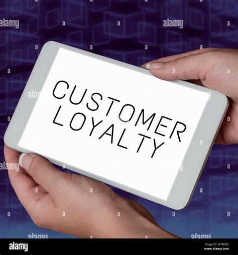 Hand Writing Sign Customer Loyalty Word Written On Client Satisfaction Longterm Relation