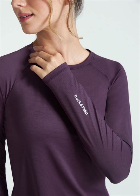 Camiseta Feminina Manga Longa Uv Mesh Roupas Femininas Trackandfield