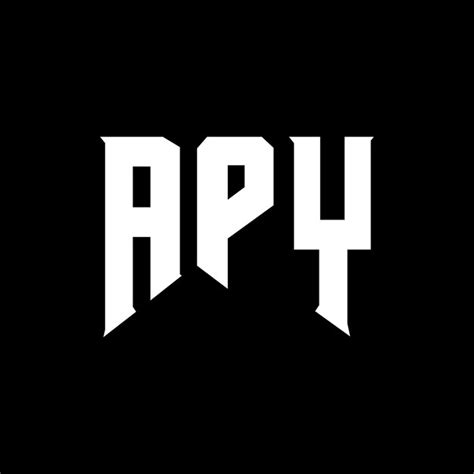 Premium Vector Apy Letter Logo Design For Technology Company Apy Logo Design Black And White