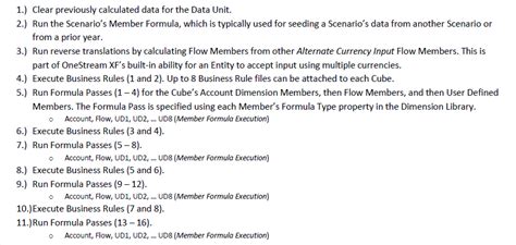 Data Unit Calculation Sequence Ducs Onestream Community