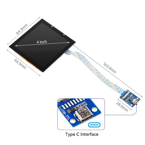 4inch Square ESP32 Dev Board 480 480 Capacitive LCD Touch Screen