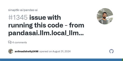Issue With Running This Code From Pandasaillmlocalllm Import