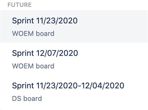 Sprints From Two Project Boards Are Showing Up In