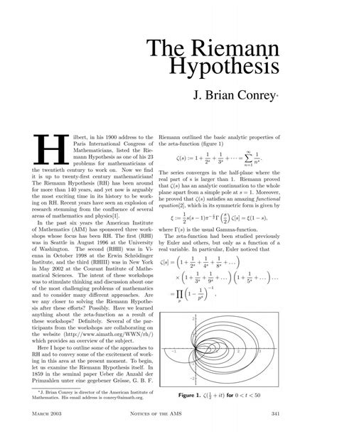 The Riemann Hypothesis