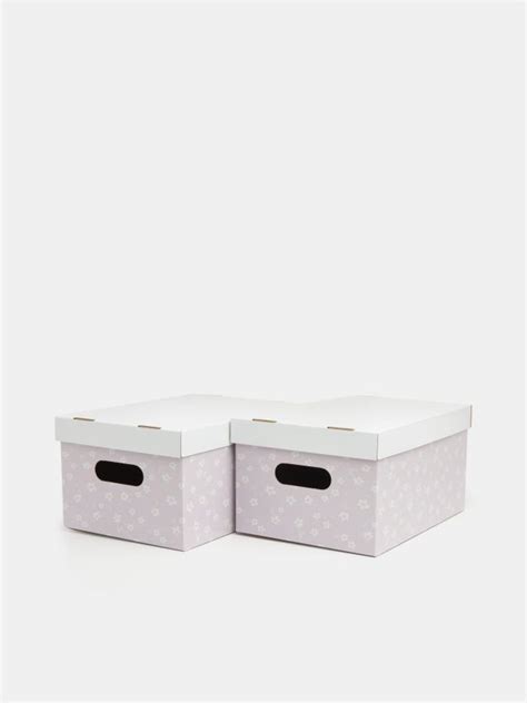 Set 2 Cutii De Depozitare Culoare Roz Pastel SINSAY 036AC 03X