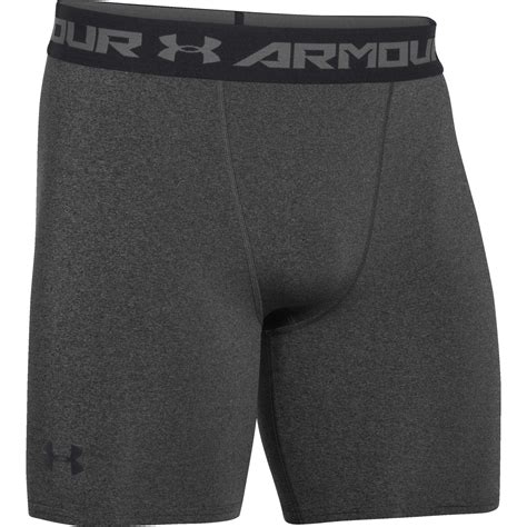 Under Armour Mens Heatgear Compression Short Carbon Heather