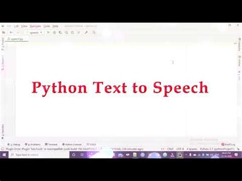 Python Text To Speech In Pycharm Coding An Audiobook Using Python Python Hacks JAcademy