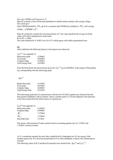 Gamma Ray Spectroscopy Doc