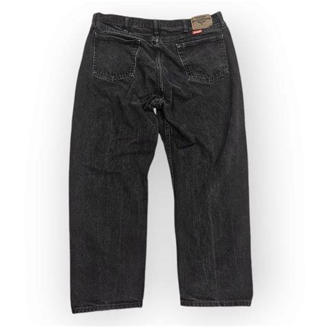 Wrangler Washed Black Jeans Light Washed Effect Depop