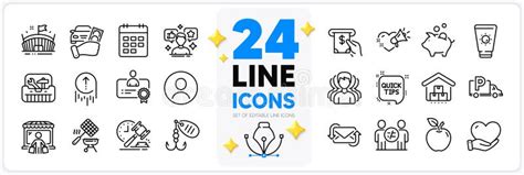 icons set of apple quick tips and swipe up line icons for web app