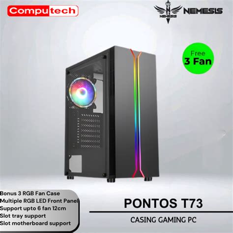 Jual Nyk Nemesis Casing Gaming Pontos T73 Pc Gaming Case Nyk T 73 Shopee Indonesia