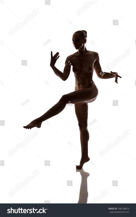 Naked Woman Posing Against White Background Stock Photo Shutterstock