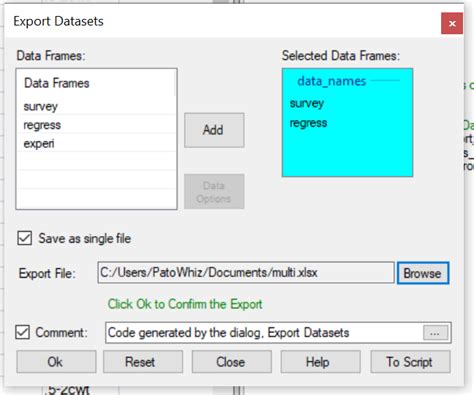 Extending The File Export Export Dataset Dialogue · Issue 5590