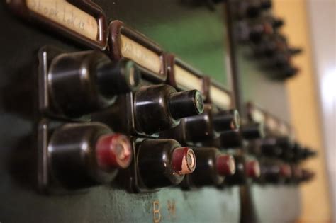 Premium Photo Row Of Buttons Of Old Electrical Board