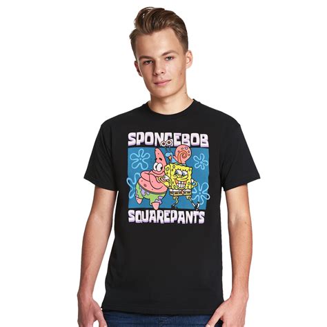 Spongebob Friends T Shirt Black Elbenwald