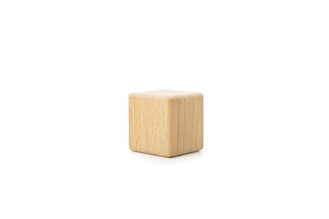 Premium Photo Blank Wooden Cube For Different Concepts Isolated On