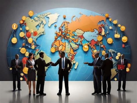 Premium Photo Global Business Networking Connection World Map
