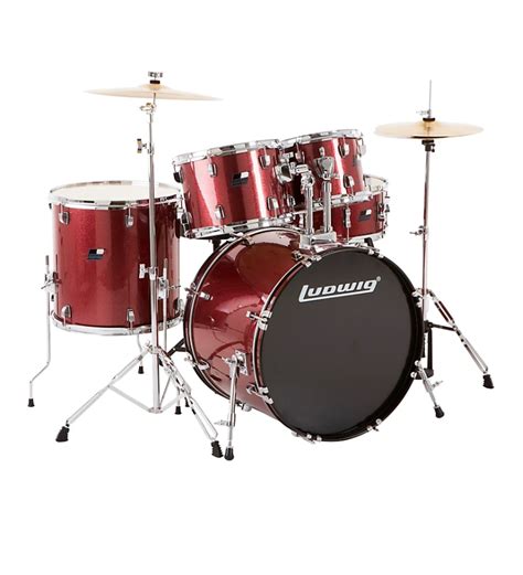 Ludwig Backbeat Complete 5 Piece Drum Set With Hardware And Cymbals Wi