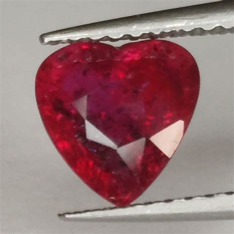 Geen Warmte Fijne Kleurkwaliteit Rood Robijn 1 49 Ct Catawiki