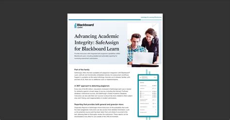 Advancing Academic Integrity Safeassign For Blackboard Learn Anthology
