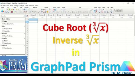 Cube Root Inverse In Graphpad Prism Youtube
