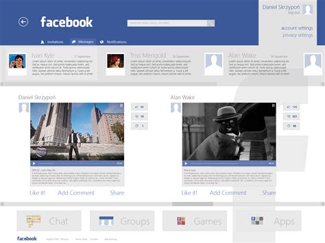 Facebook [modern Ui] Project Concept By Danielskrzypon On Deviantart