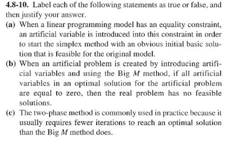 solved 4 8 10 label each of the following statements as