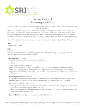 Tuning Protocol Template Fill Online Printable Fillable Blank PdfFiller